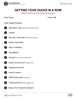 Free Checklist: Getting Your Ducks In A Row