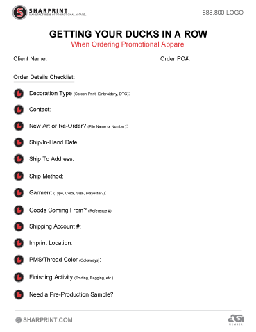 Free Checklist: Getting Your Ducks In A Row
