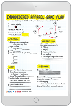 Embroidered Apparel Game Plan