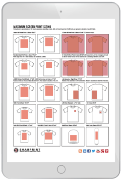 Maximum Screen Print Sizing Guide